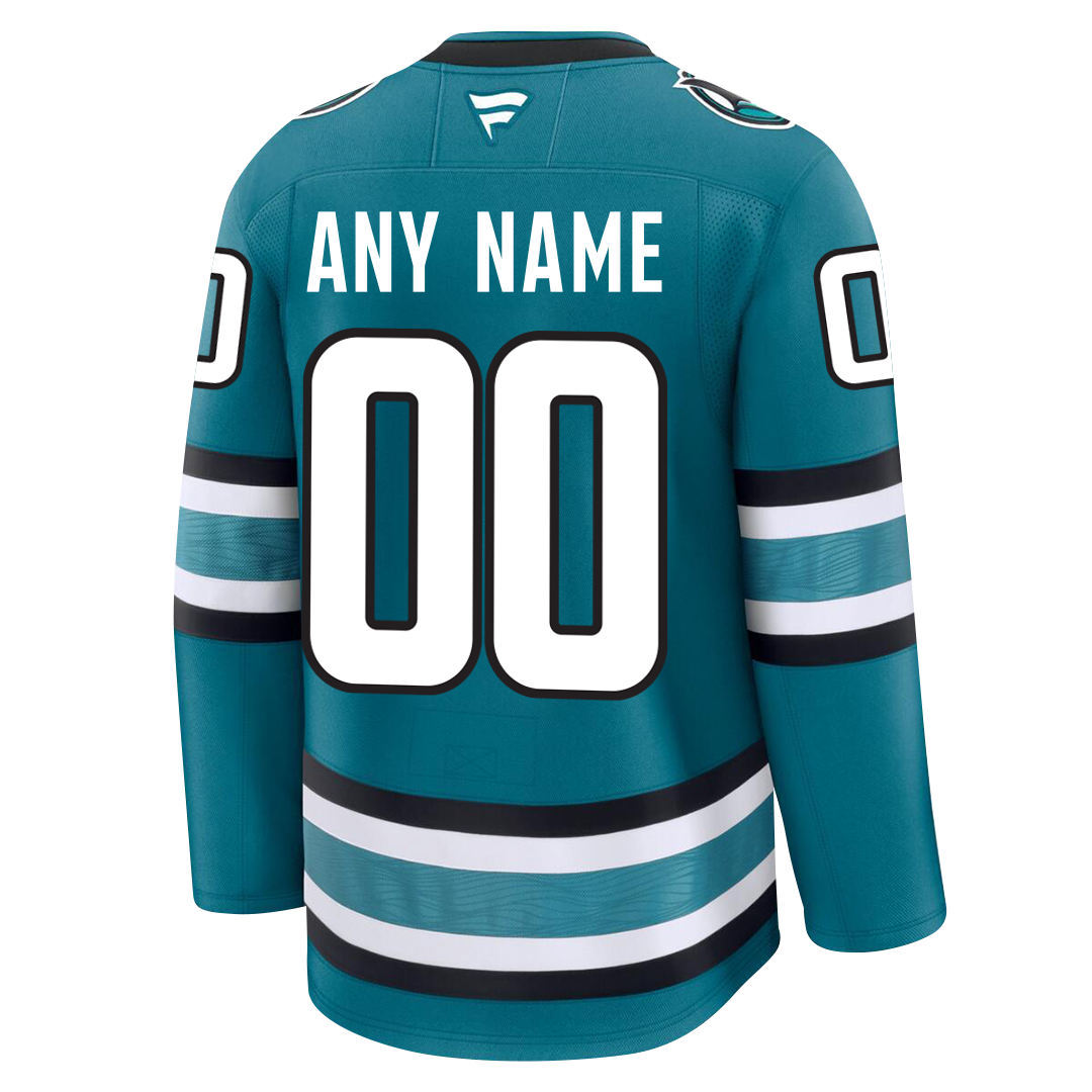 Customizable San Jose Sharks 2024 Fanatics Premium Official NHL HOME J ...