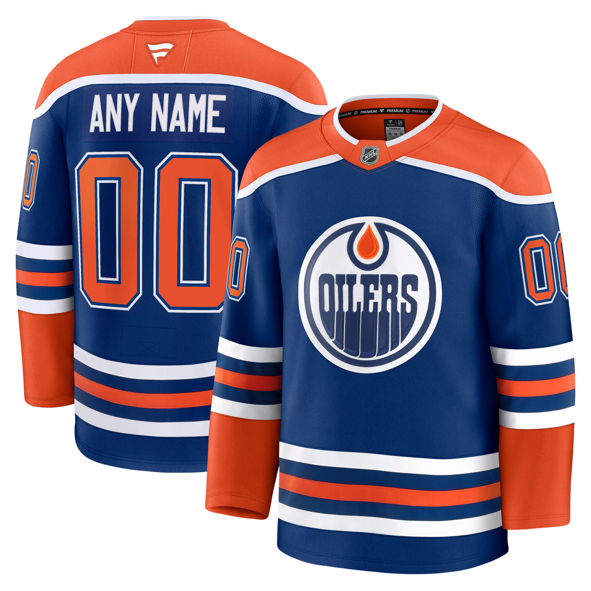 Customizable Edmonton Oilers 2024 Fanatics Premium Official NHL HOME J ...