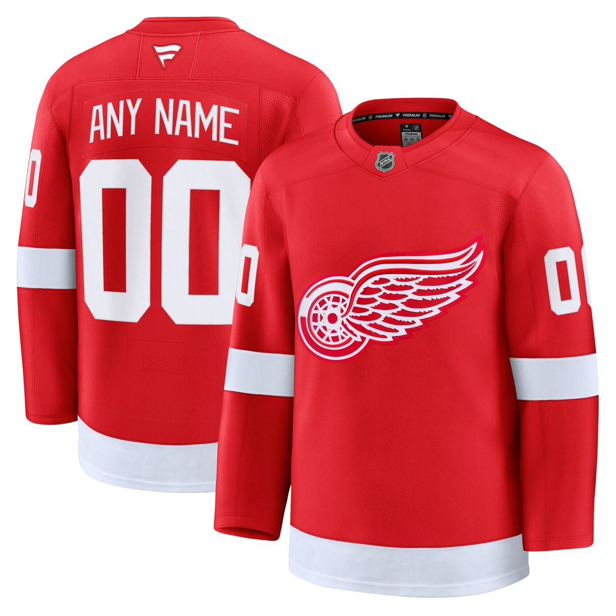 Customizable Detroit Red Wings 2024 Fanatics Premium Official NHL HOME ...