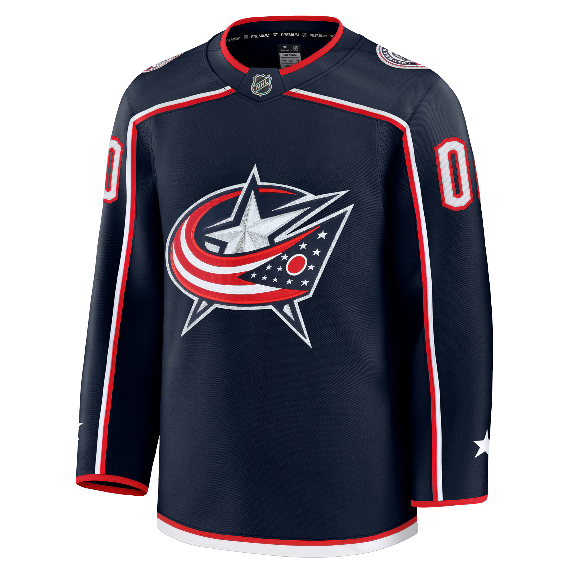 Customizable Columbus Blue Jackets 2024 Fanatics Premium Official HOME ...